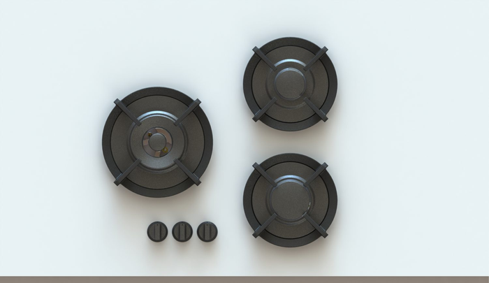 Pitt CIMA 24 Inch Gas Cooktop Top Controls | aniksappliances